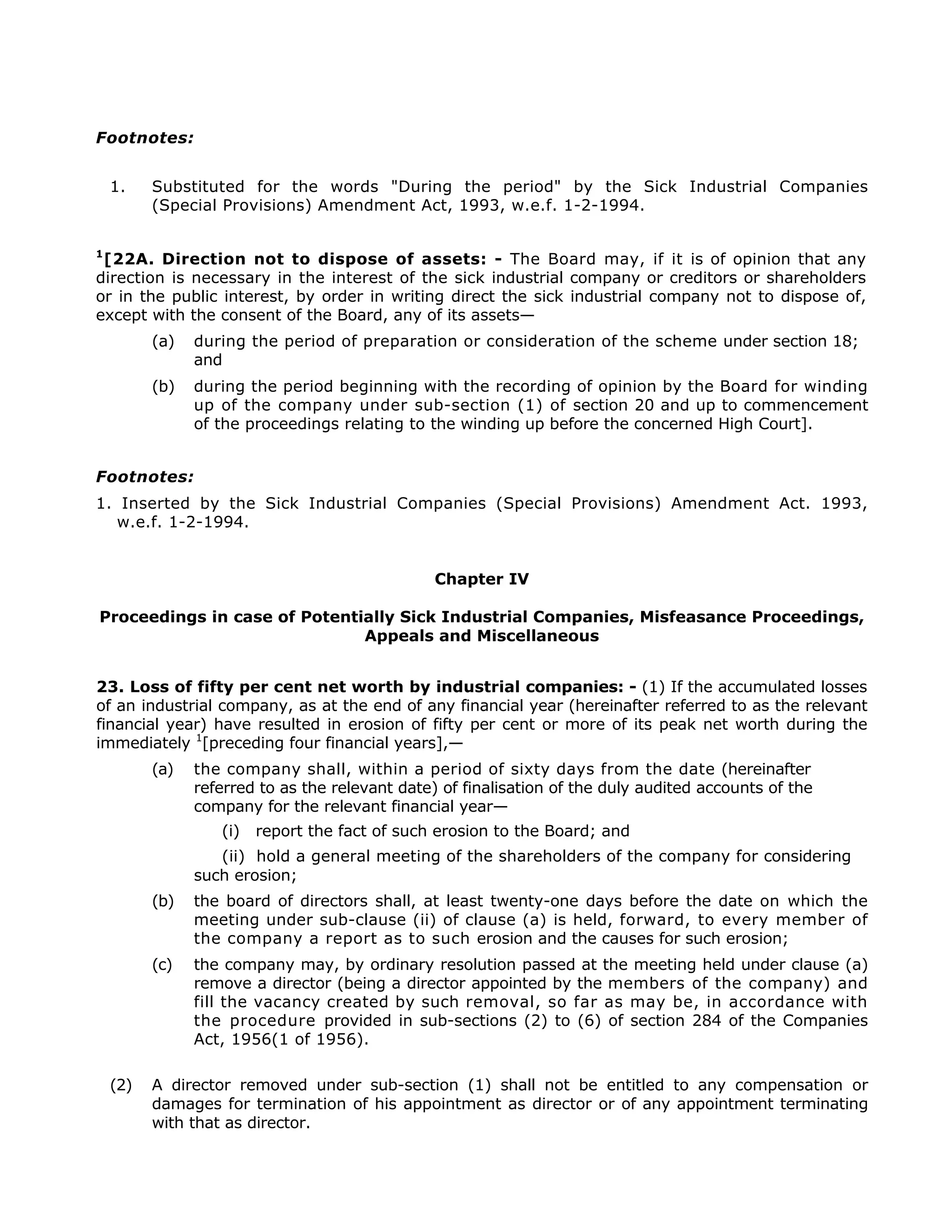 The sick industrial companies (special provisions) act, 1985 (no. 1 of ...