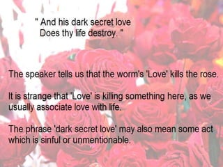 The sick rose | PPTX