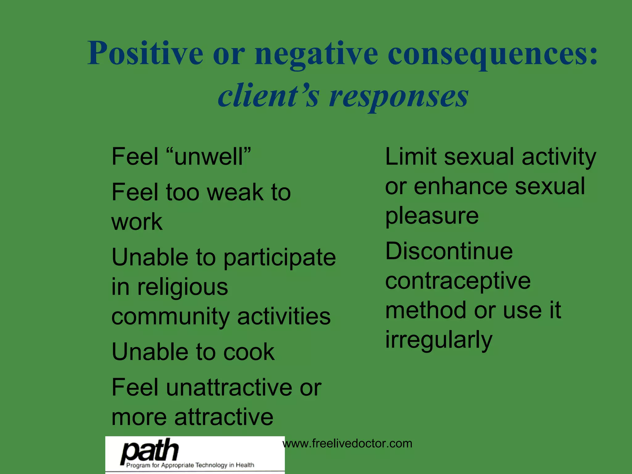 The side effects of contraceptives | PPT