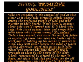 The Sifting Time | PPT | Christianity | Religion & Spirituality