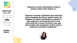 K12 Futures Book Club - The Signals are Talking, by Amy Webb | PDF