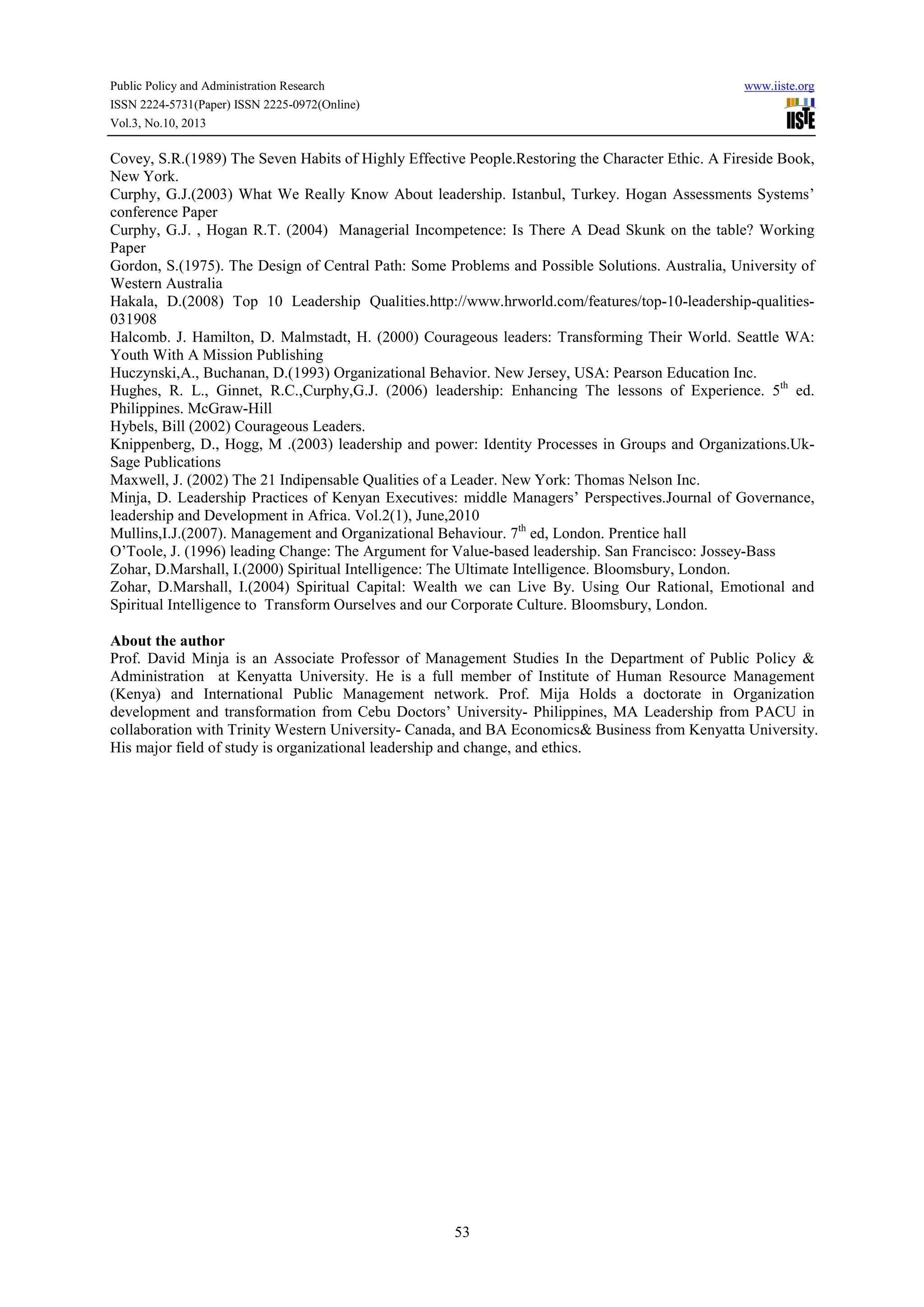 The signature of effective leadership | PDF