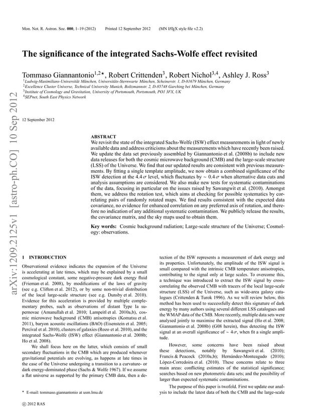 The signiﬁcance of_the_integrated_sachs_wolfe_effect_revisited | PDF