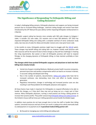 The significance of responding to orthopedic billing and coding ...