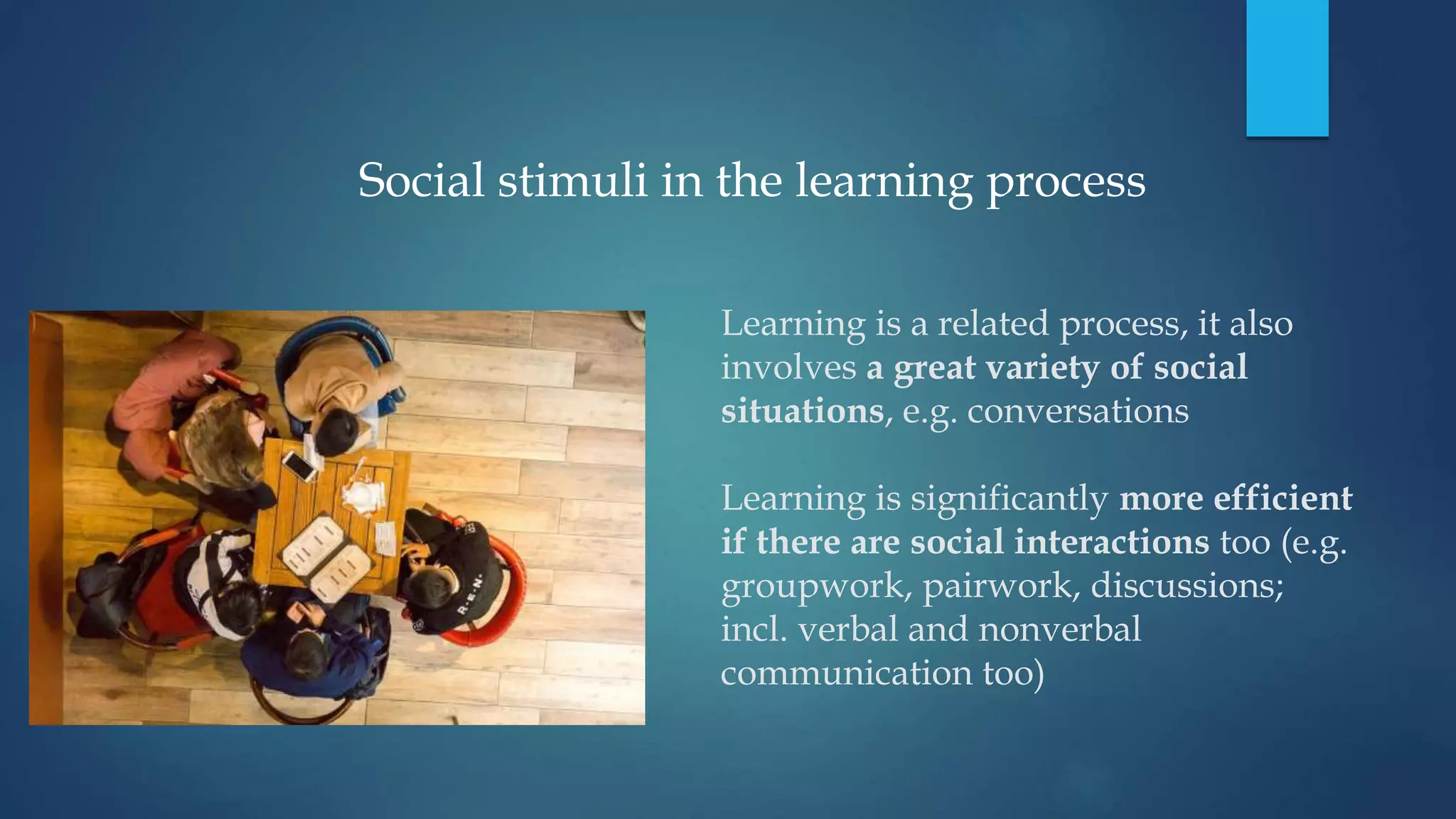 The Significance of Social Stimuli in Communication and the Learning ...