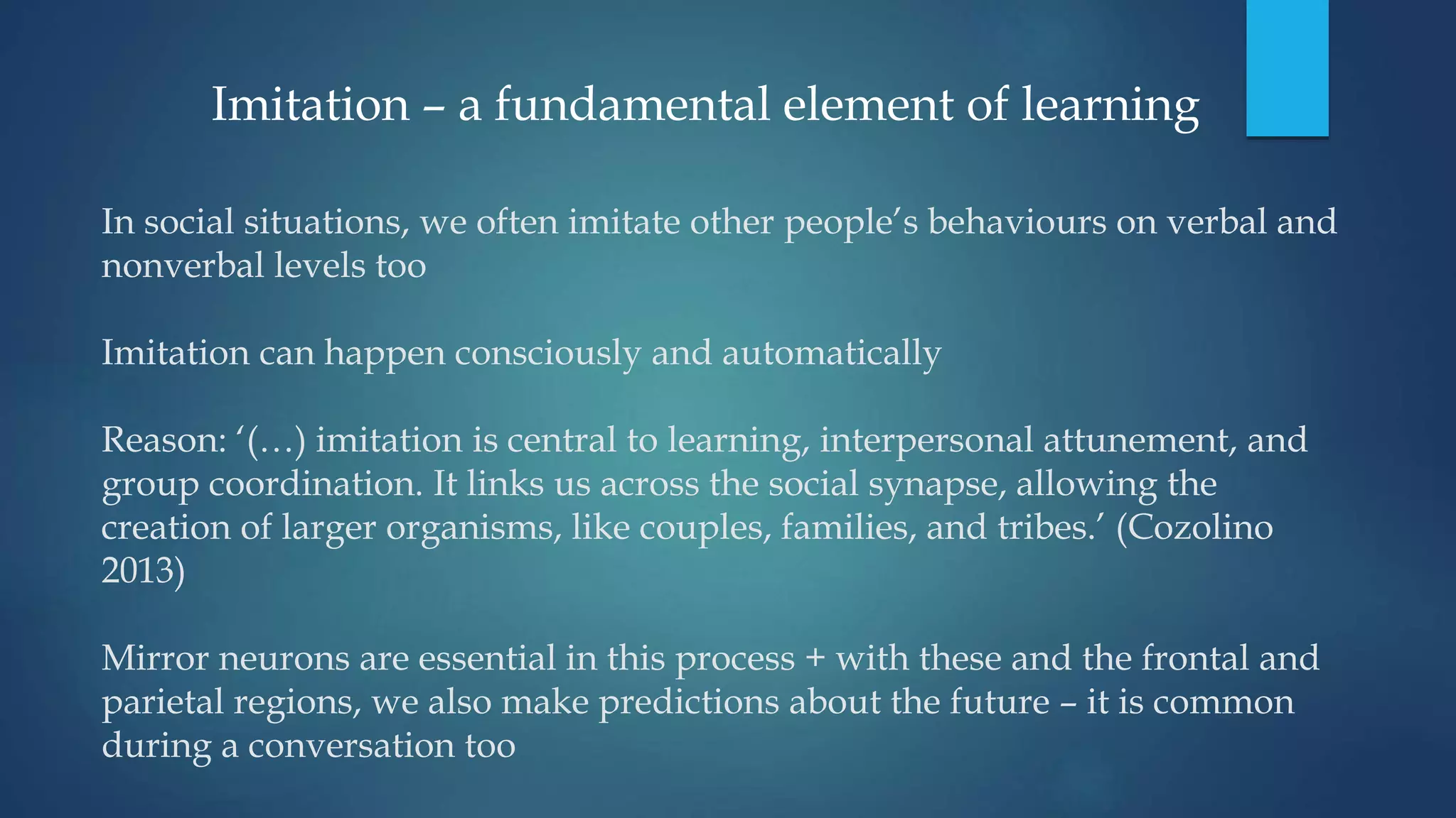 The Significance of Social Stimuli in Communication and the Learning ...