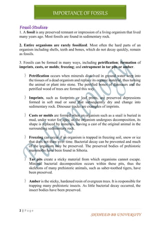 The significance of the fossil record | PDF