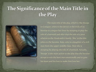 The significance of the main title & the | PPTX