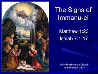 The Signs of Immanuel | PPT