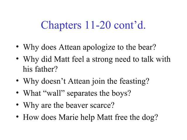 The sign of the beaver | PPT