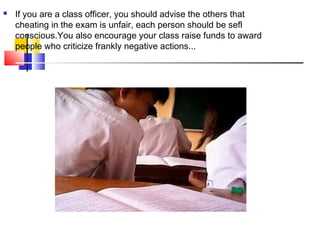 The signs of cheating in exams | PPT