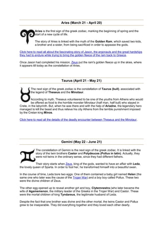 Zodiac signs and their greek gods - JessicaGMendoza.com