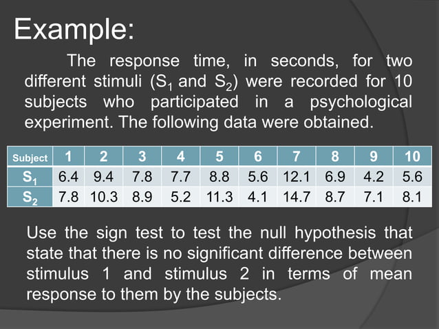 The Sign Test | PPTX