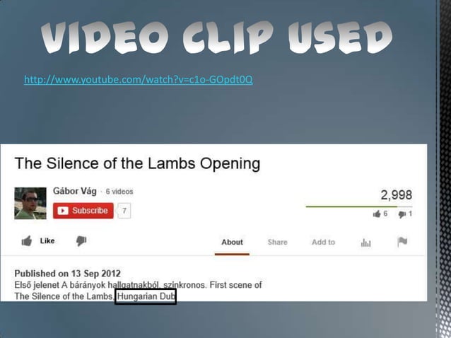 The silence of the lambs analysis | PPT