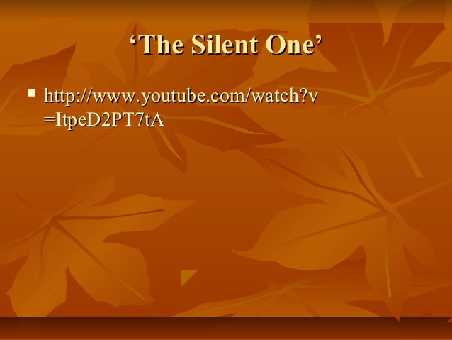 'The silent one' by Ivor Gurney