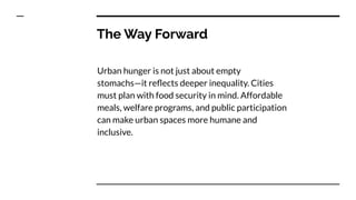 The Silent Struggle of Urban Hunger | PDF
