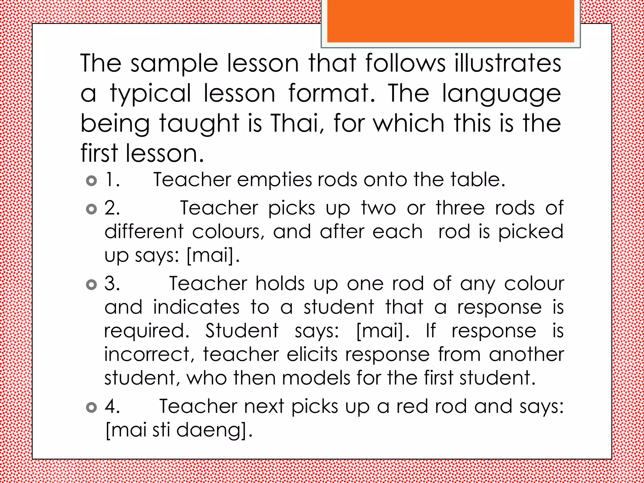 The silent way Approach | PPTX