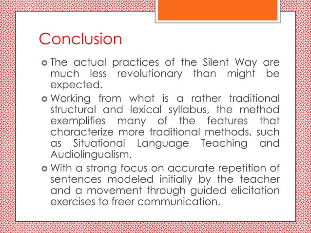 The silent way Approach | PPTX