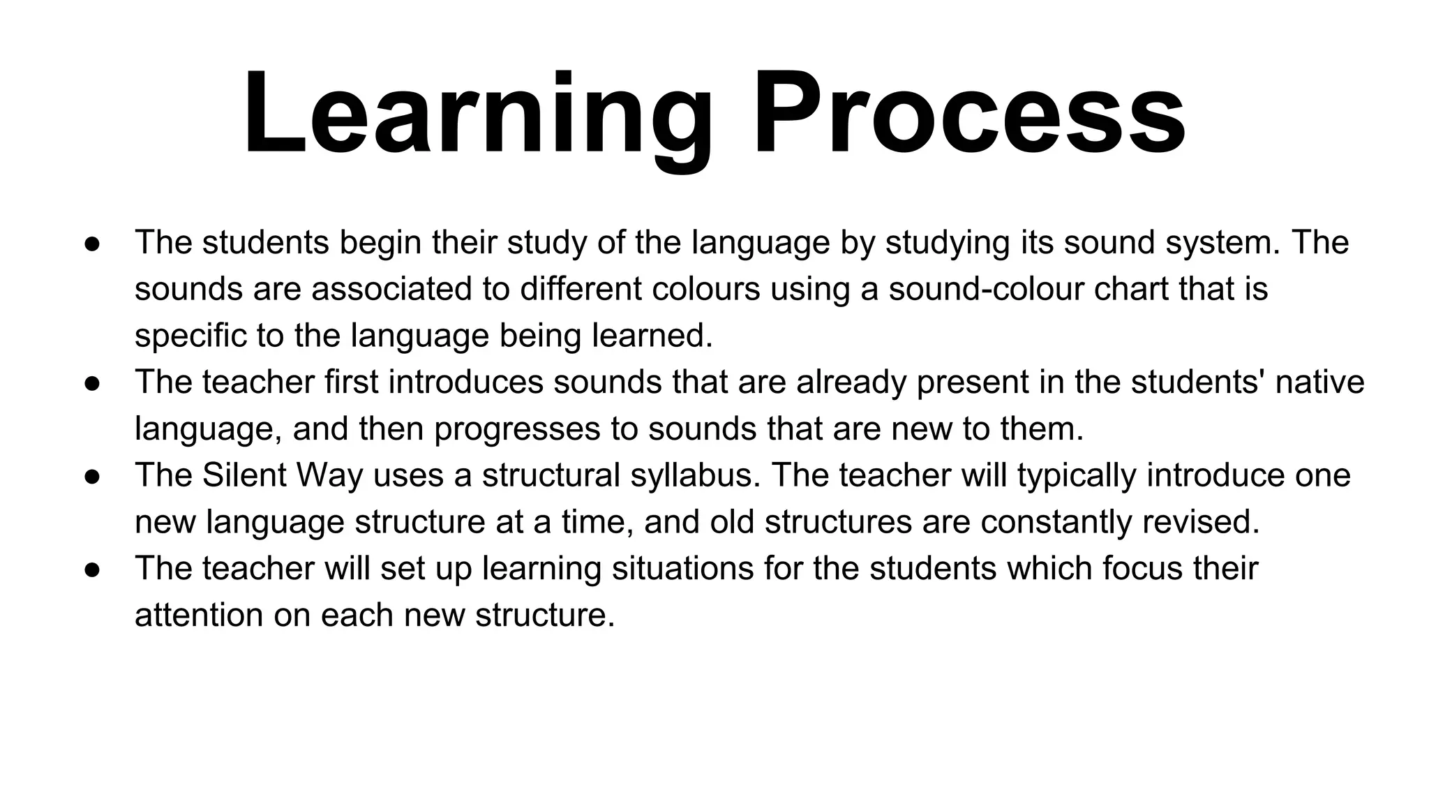 The silent way language teaching method | PPTX