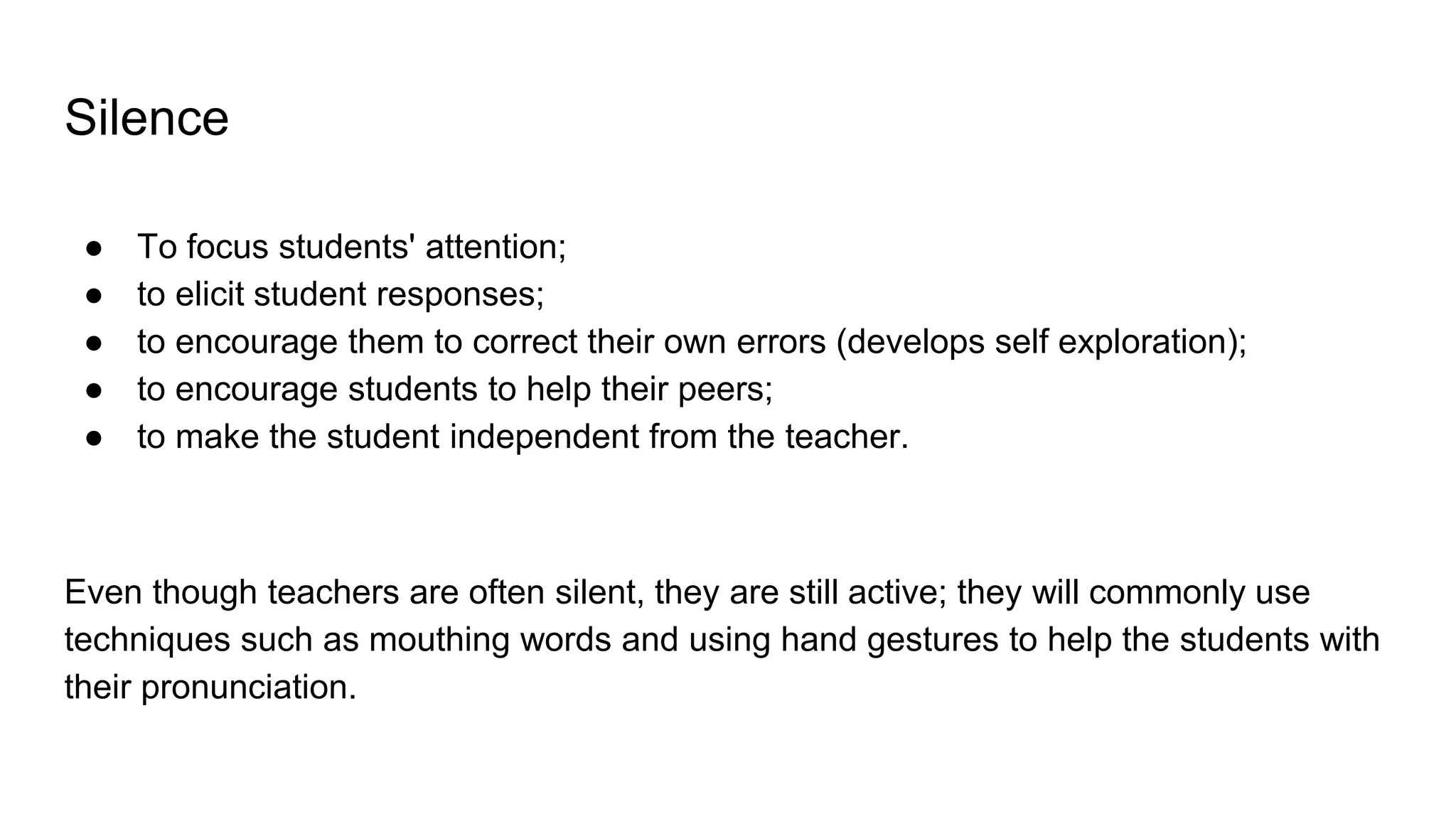 The silent way language teaching method | PPTX