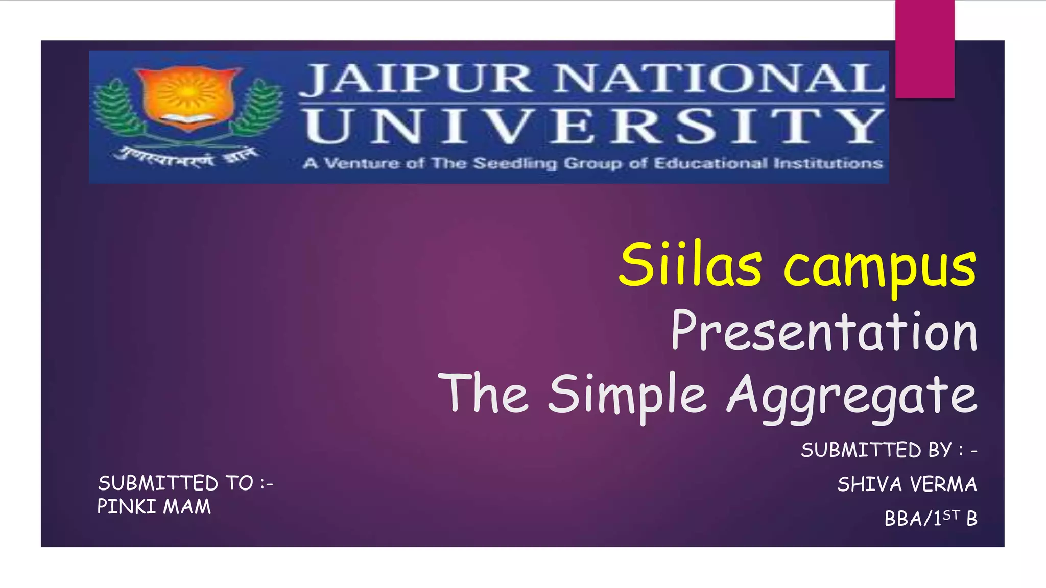 The simple aggregate | PPT