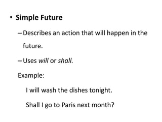 The simple aspects of verb | PPTX
