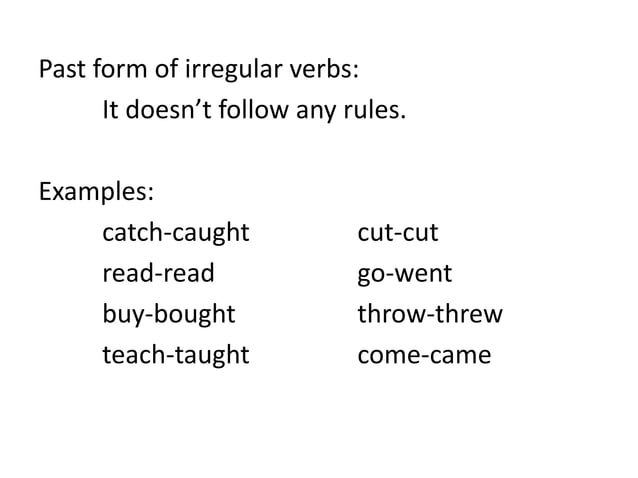 The simple aspects of verb
