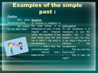 The simple past | PPTX