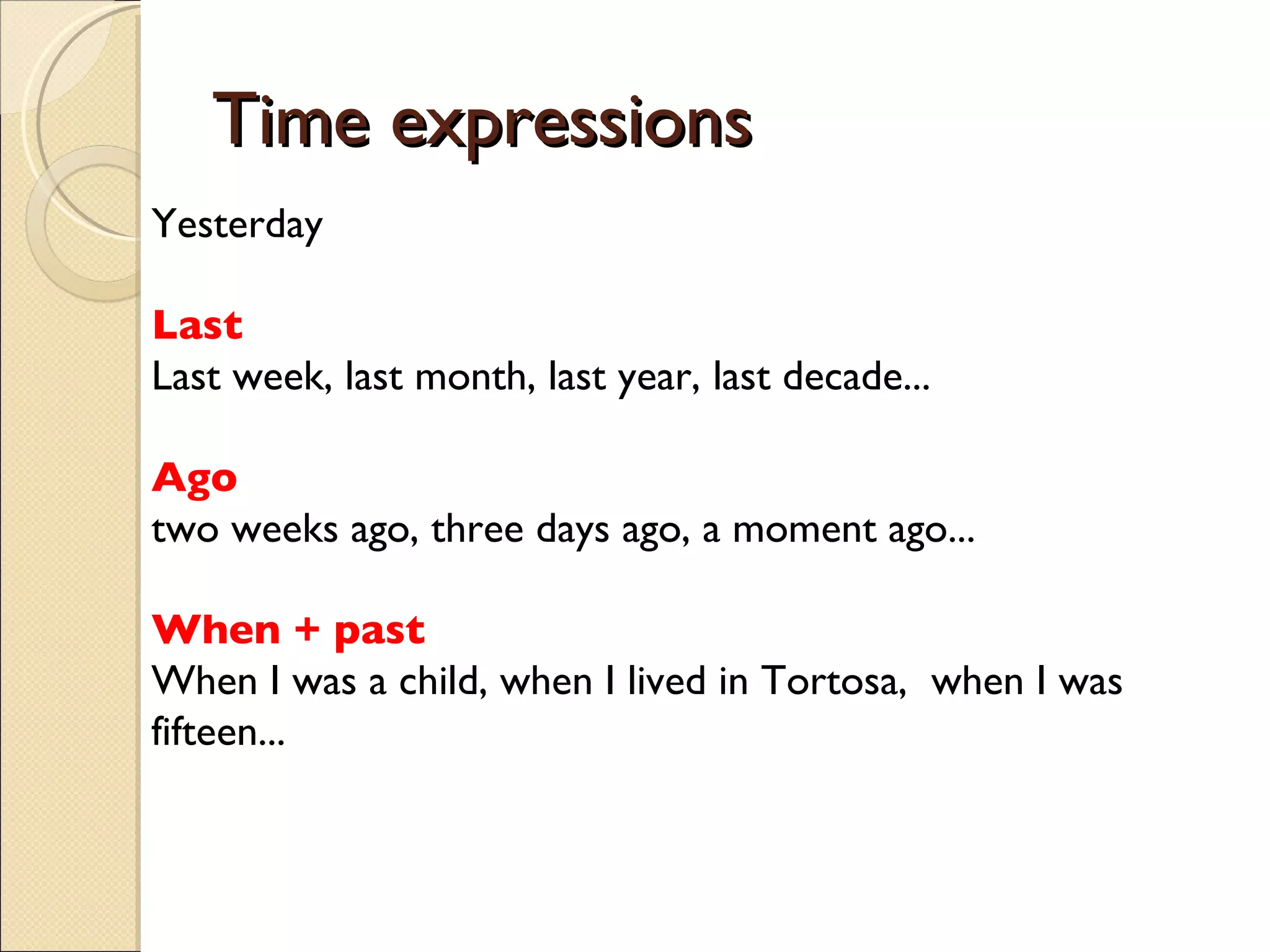 The Simple Past Presentation | PPT