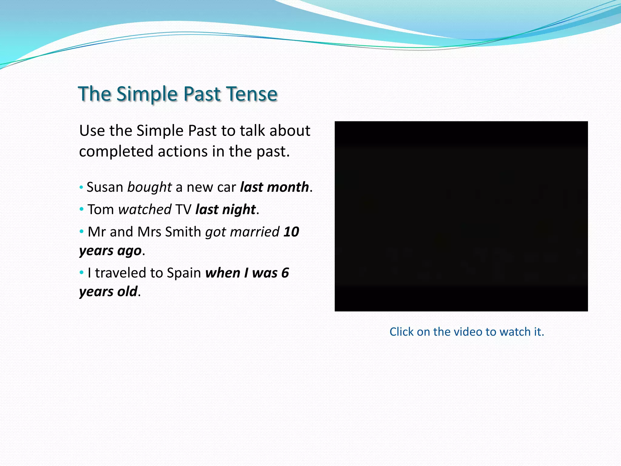 The simple past tense | PPT