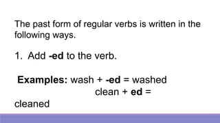 Simple Past Tense of the Verb for elementary | PPTX