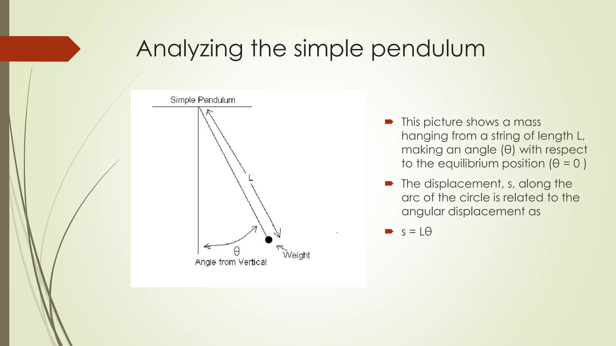 The simple pendulum | PPTX