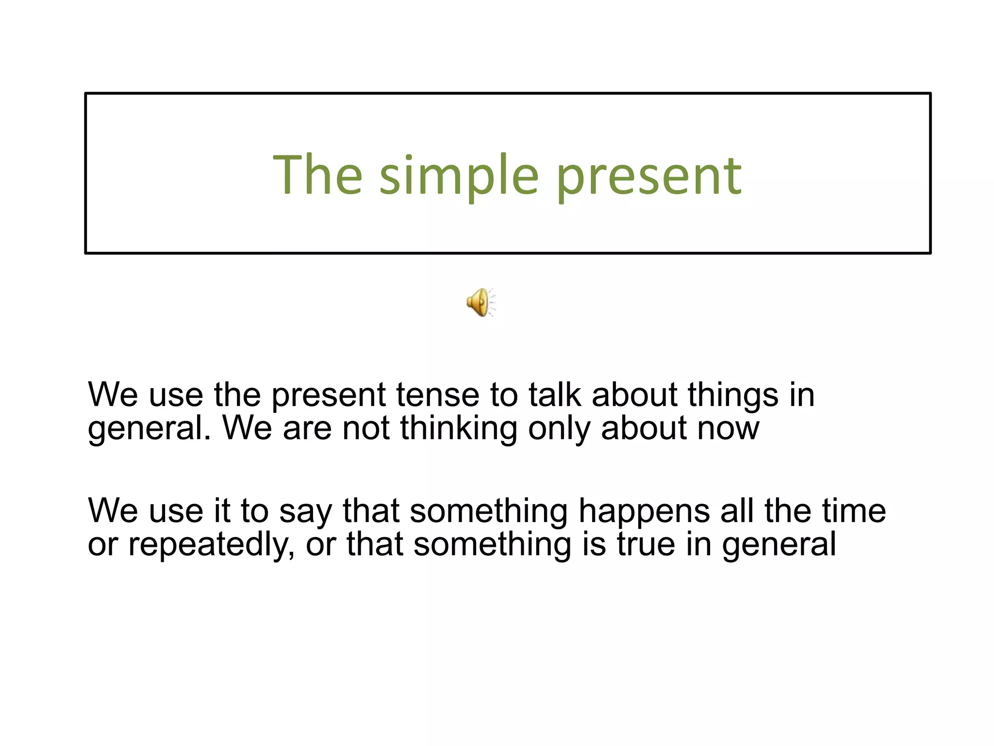 The simple present class | PPTX