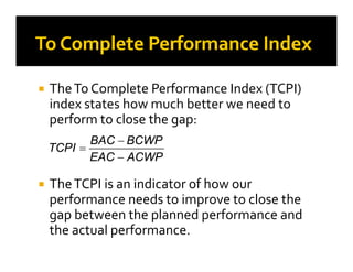 The simple problem of schedule performance indices | PPT