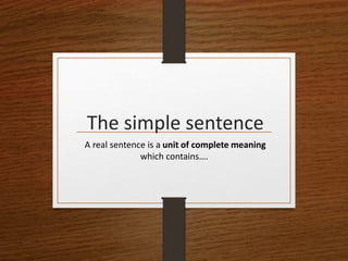 The simple sentence | PPT