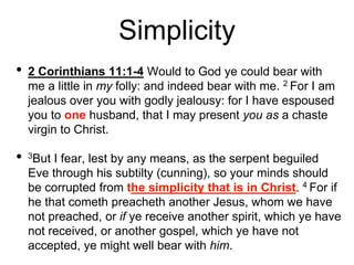 The Simplicity of the Gospel | PPTX | Christianity | Religion ...