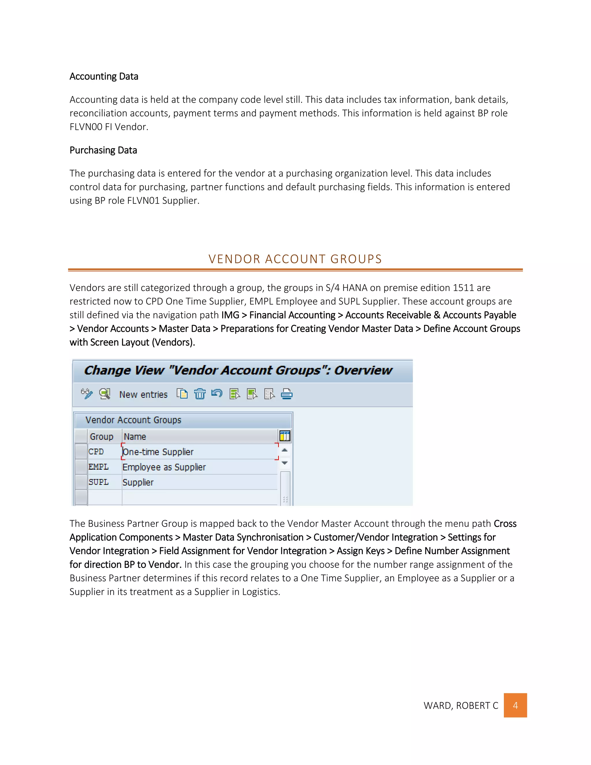 The simplification of the vendor master record | PDF