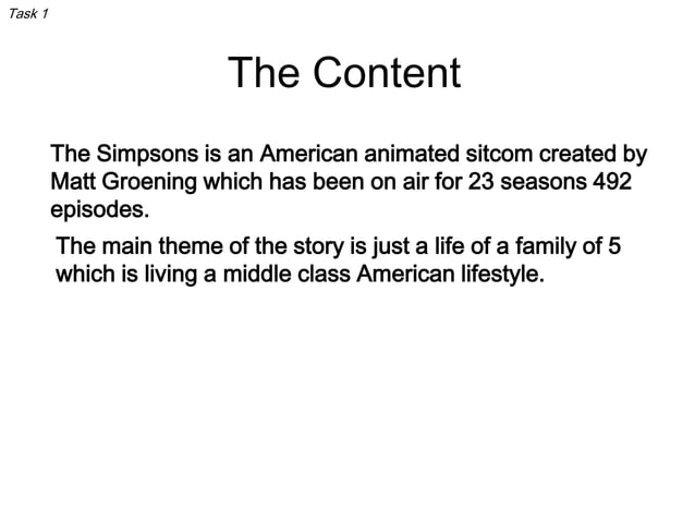 Task 1 - Animation: The Simpsons | PPTX