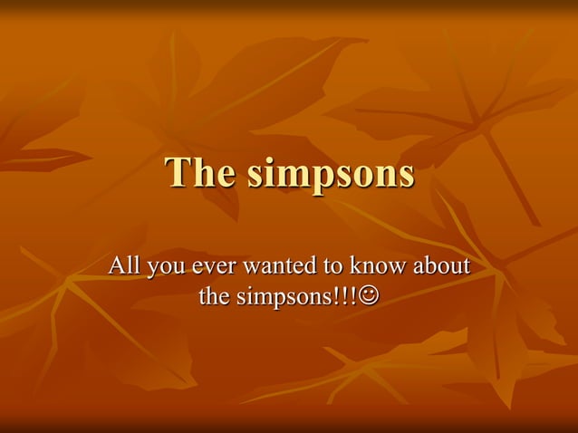 The simpsons | PPT