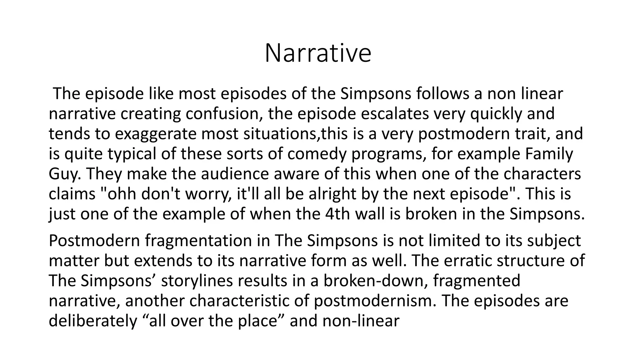The simpsons as postmodern | PPTX