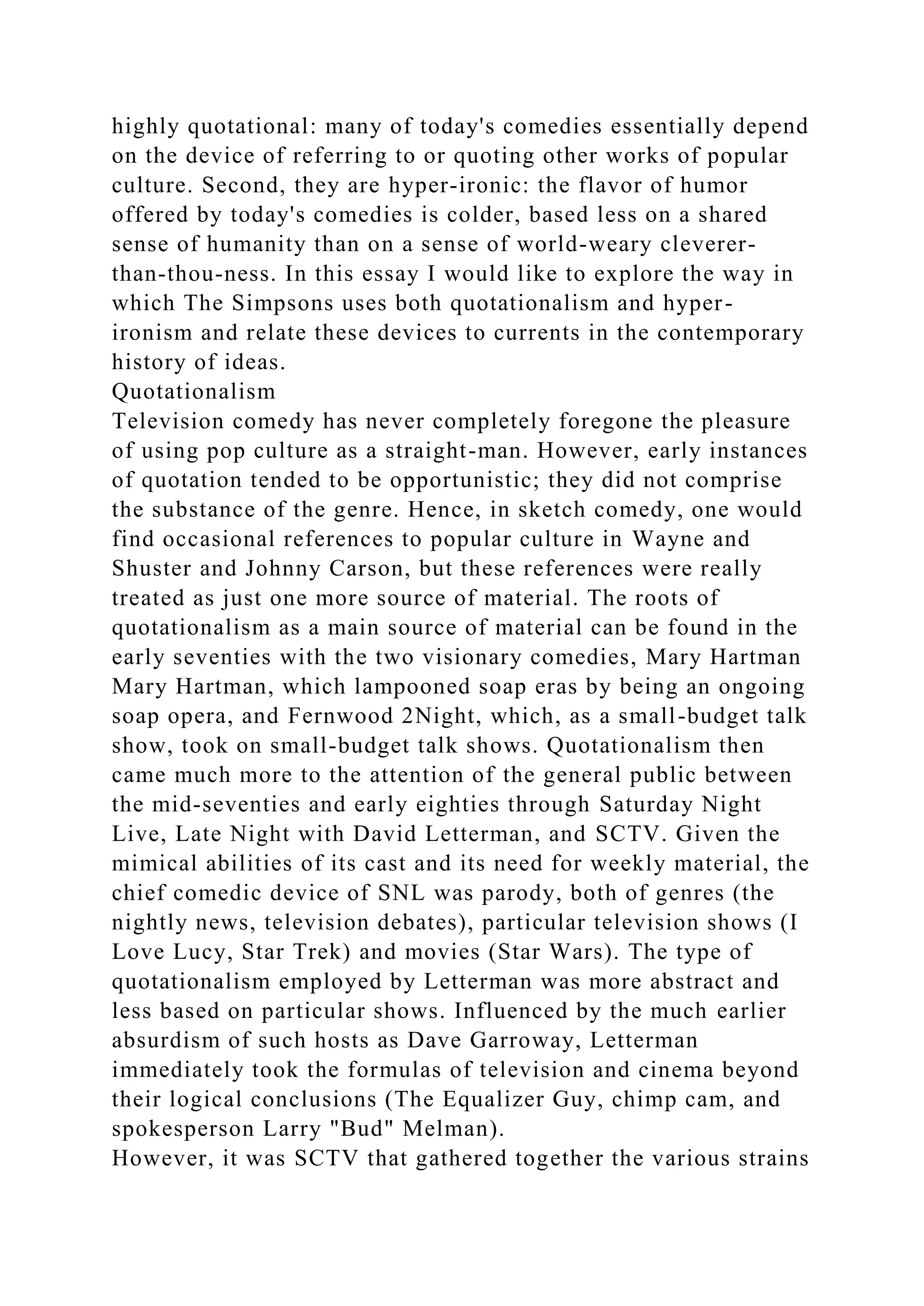 The Simpsons, Hyper-Irony, and the Meaning of LifeBy Carl Mathes.docx