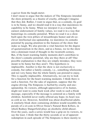 The Simpsons, Hyper-Irony, and the Meaning of LifeBy Carl Mathes.docx