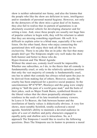 The Simpsons, Hyper-Irony, and the Meaning of LifeBy Carl Mathes.docx