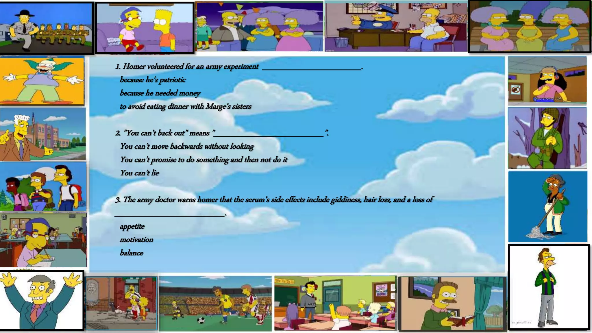 The Simpsons Listening exercise | PPT