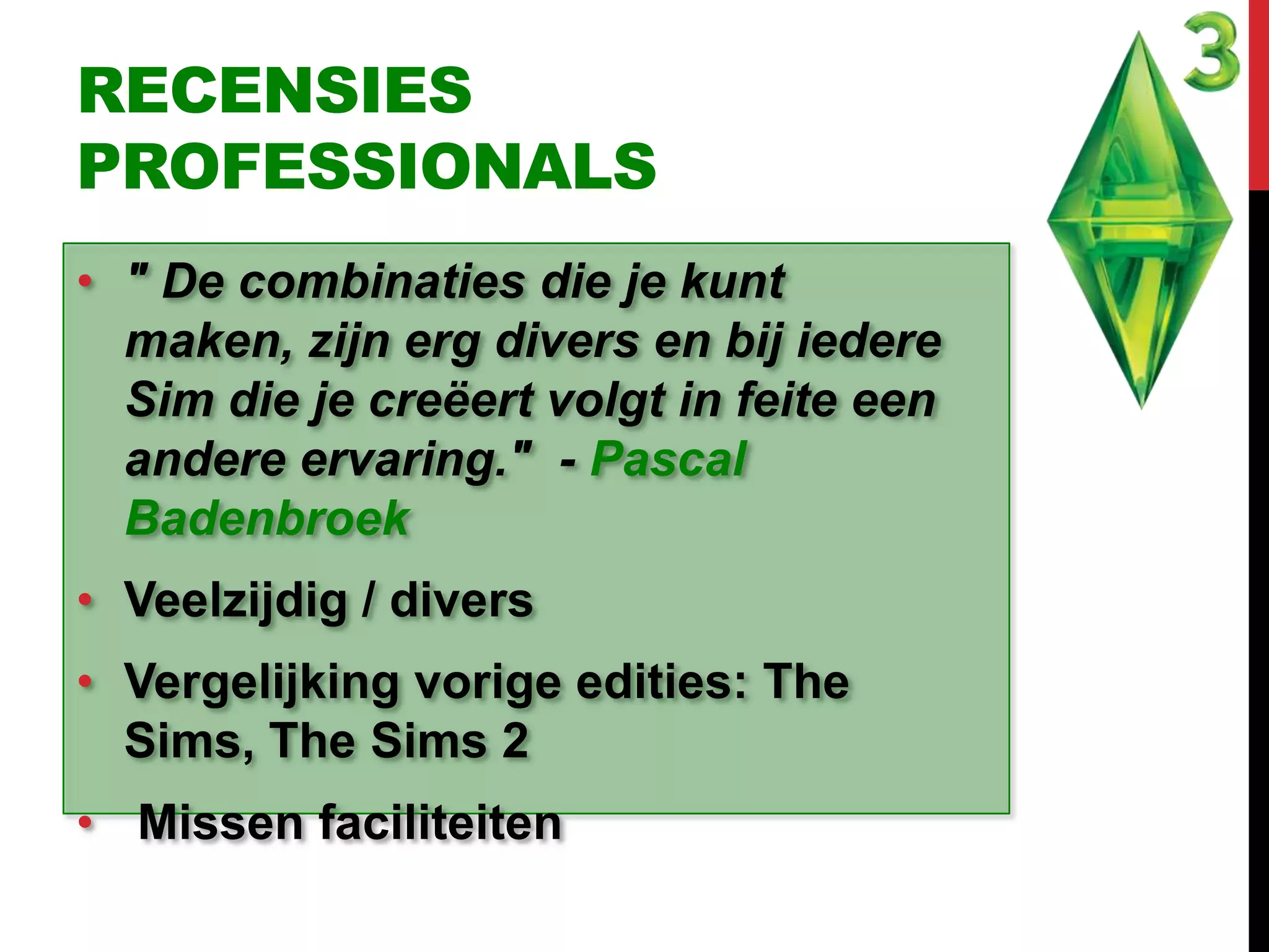 The sims presentatie | PPTX