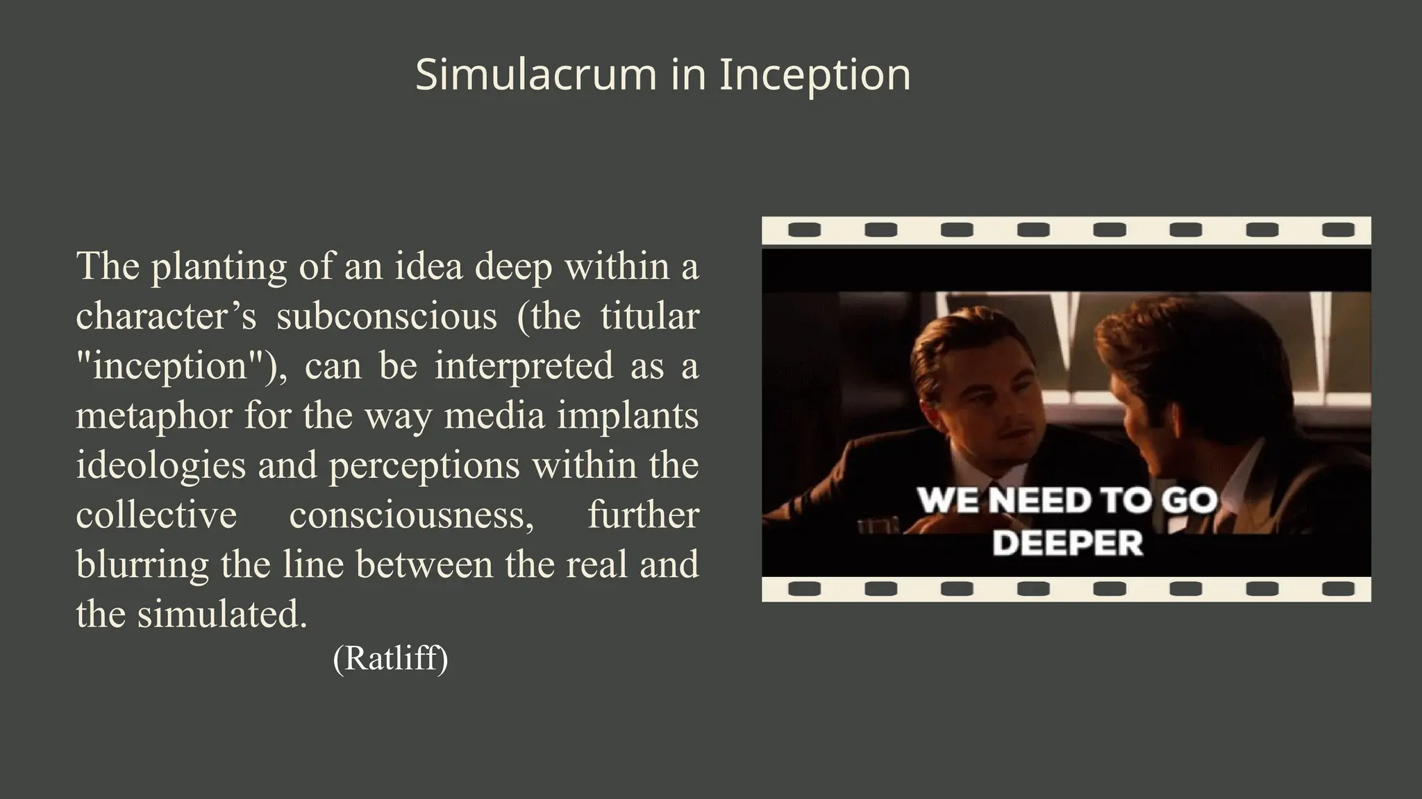 Coursework Presentation : The Simulacrum in Inception | PPTX