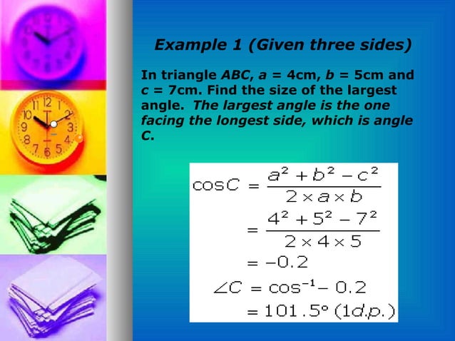 The sine and cosine rule | PPT | Physics | Science