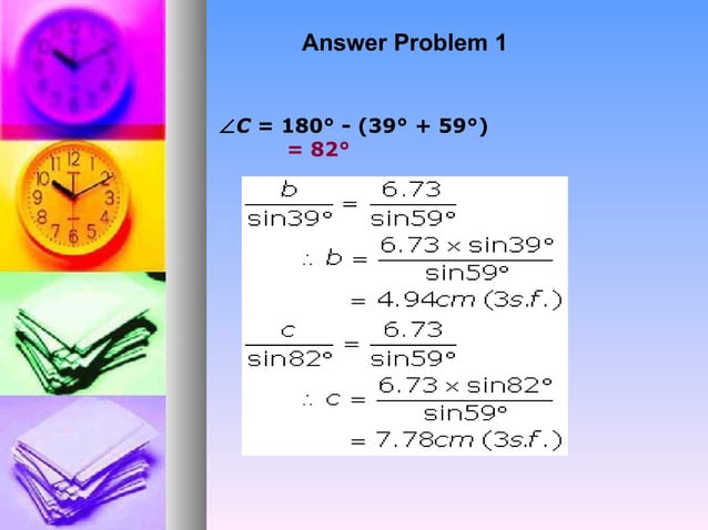 The sine and cosine rule | PPT | Physics | Science