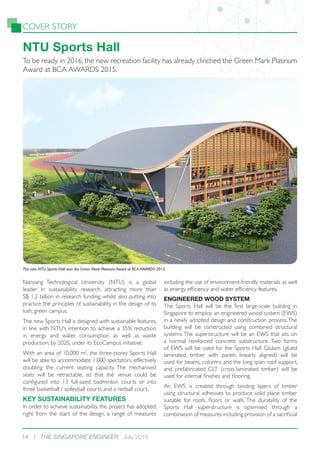 The Singapore Engineer - NTU Sports Hall Cover Story | PDF
