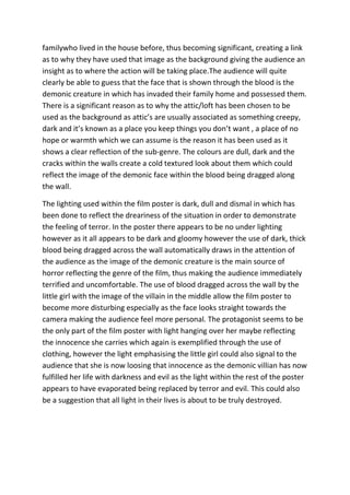 The sinister poster | DOCX | Horror | Genres